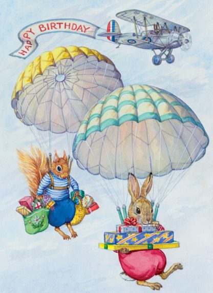 Parachuting Animals Birthday Card | Save the Children Shop